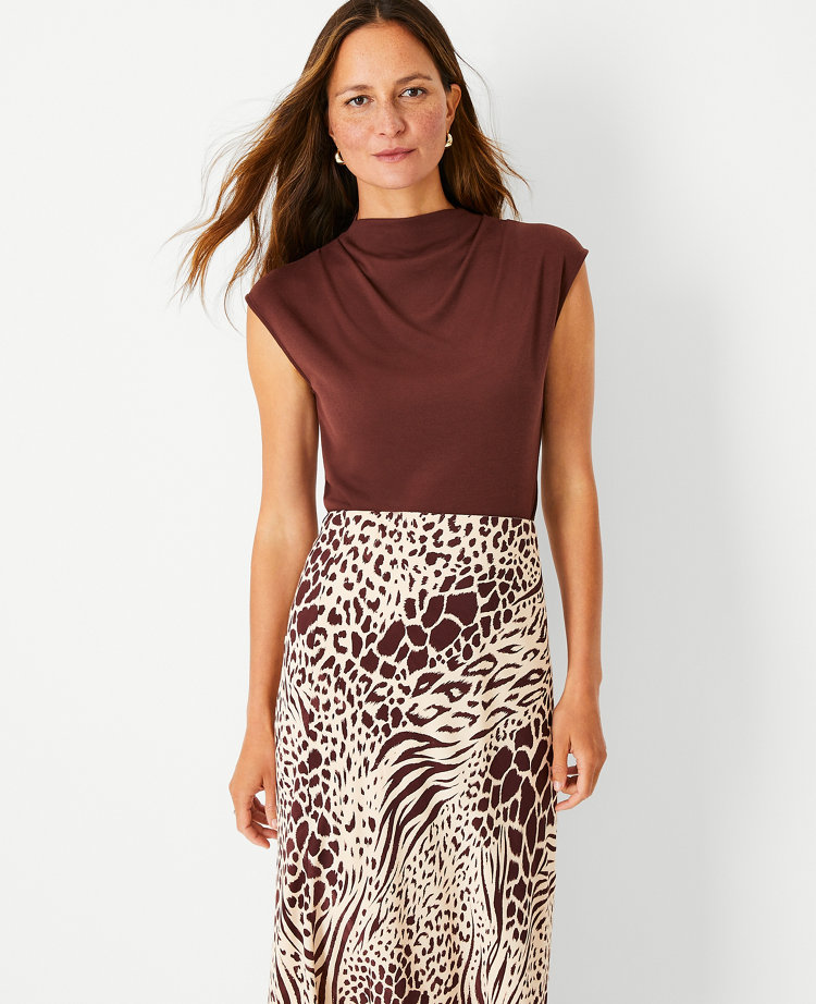 Petite Mock Neck Shell