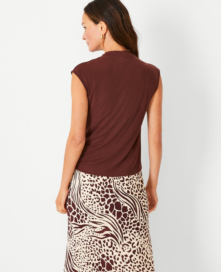 Petite Mock Neck Shell