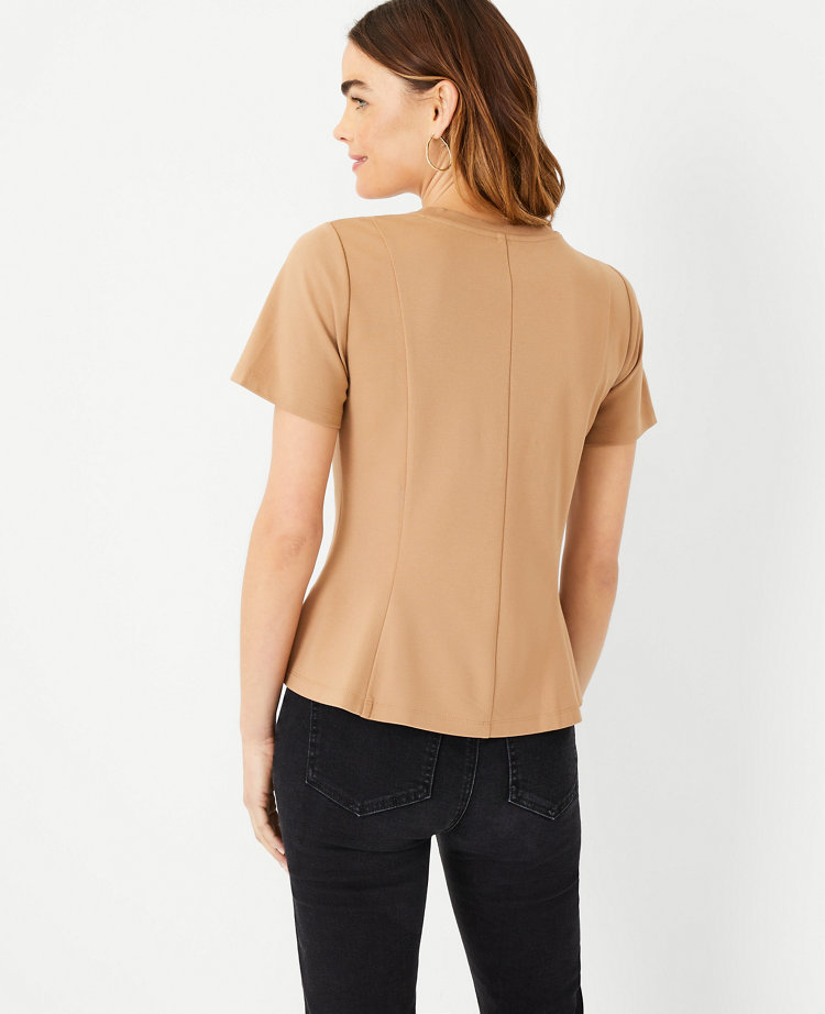 Seamed Peplum Top