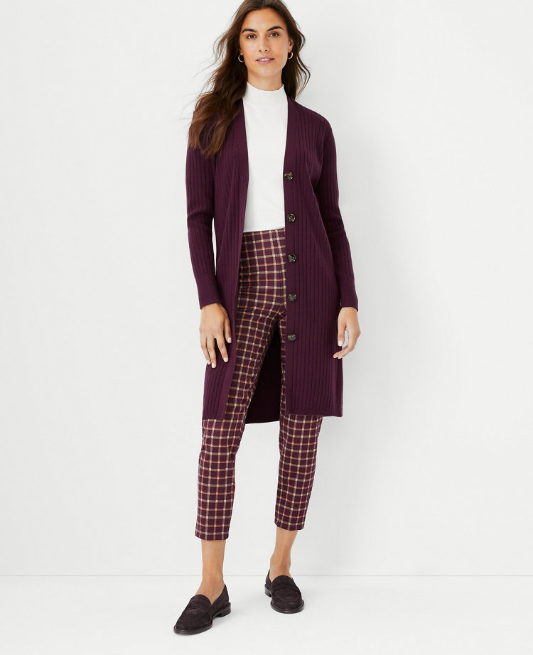 Ribbed V-Neck Cardigan