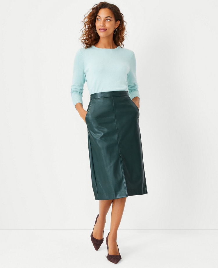 Faux Leather Pencil Skirt