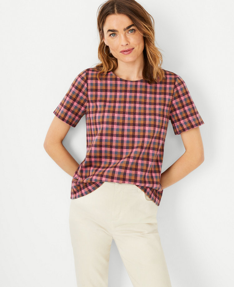 Petite Checked Tee