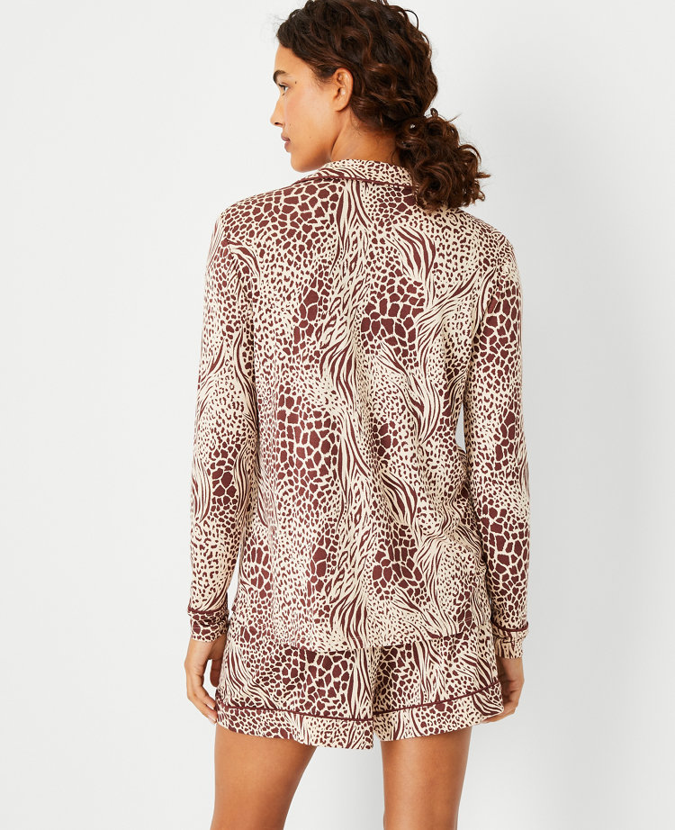 Mixed Animal Print Pajama Set