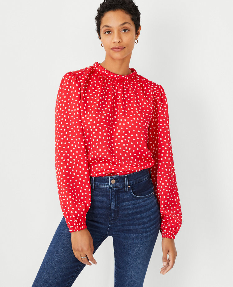 Dotted Tie Back Top
