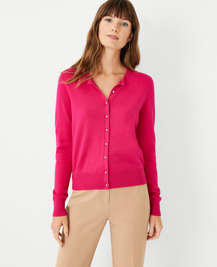 Jeweled Button Ann Cardigan
