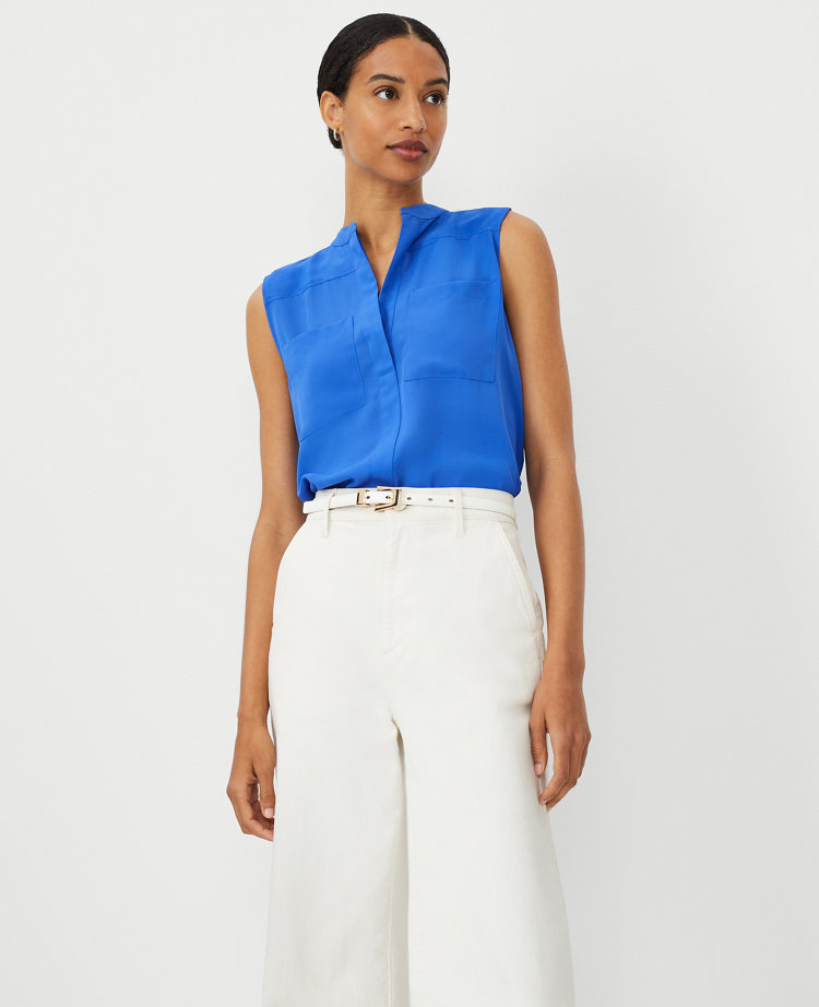 Women's Blue Work Blouses & Tops | Ann Taylor