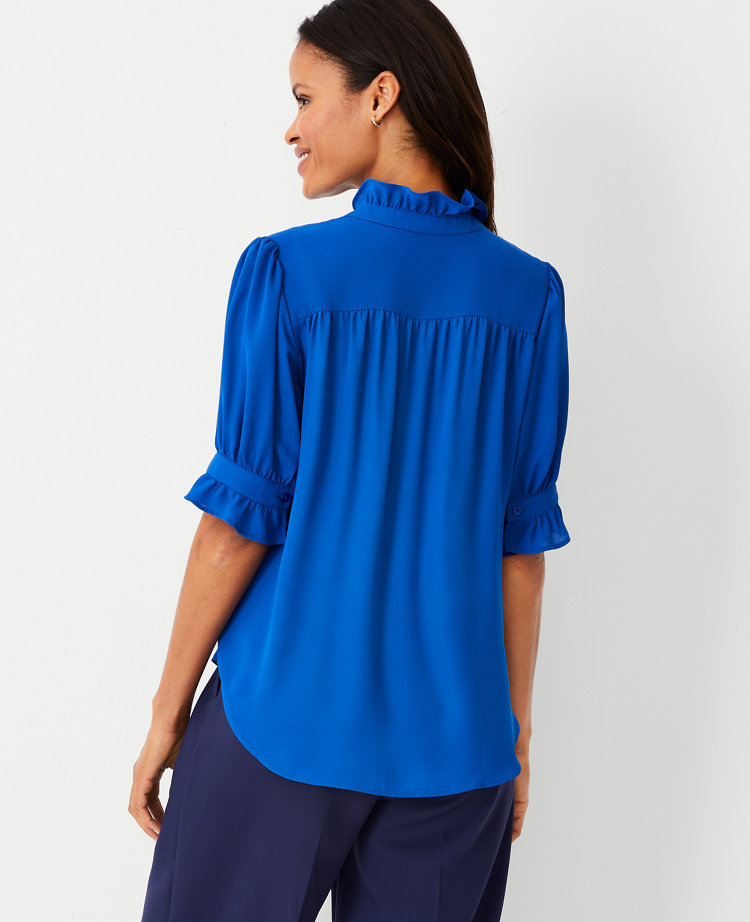 Ruffle Button Top
