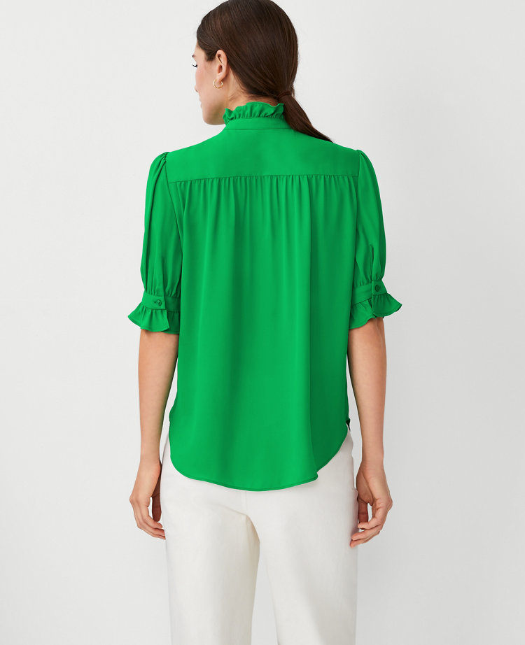 Ruffle Button Top