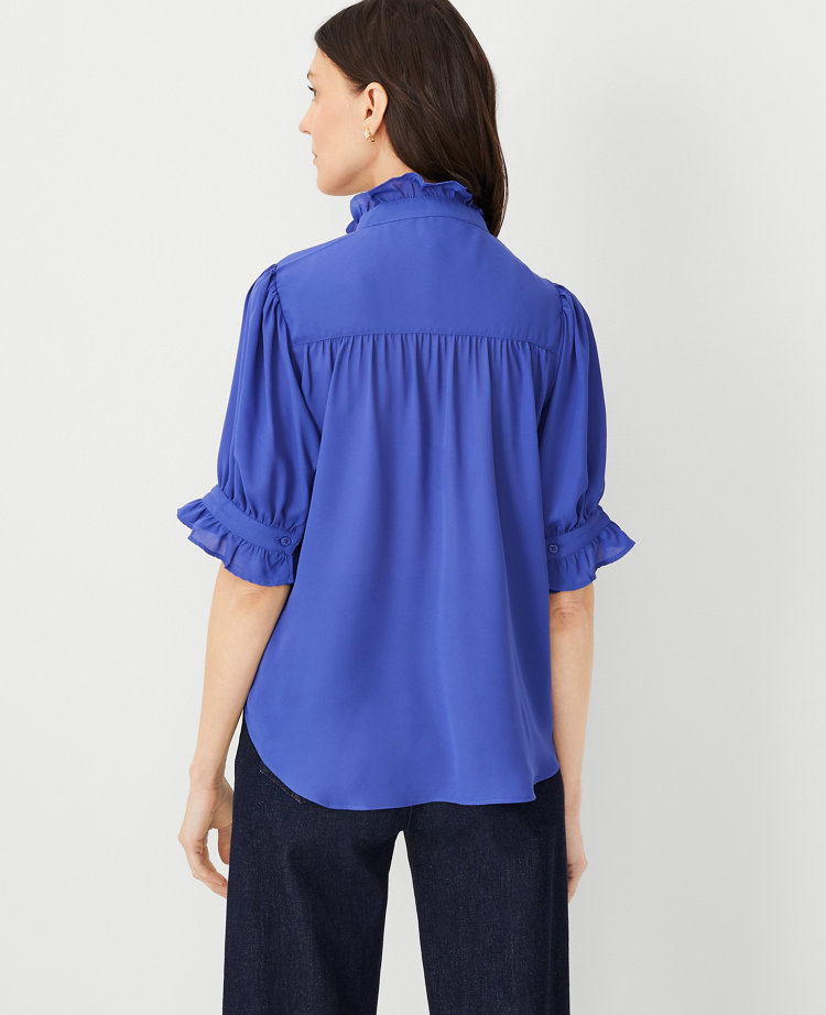 Women's Blue Work Blouses & Tops | Ann Taylor