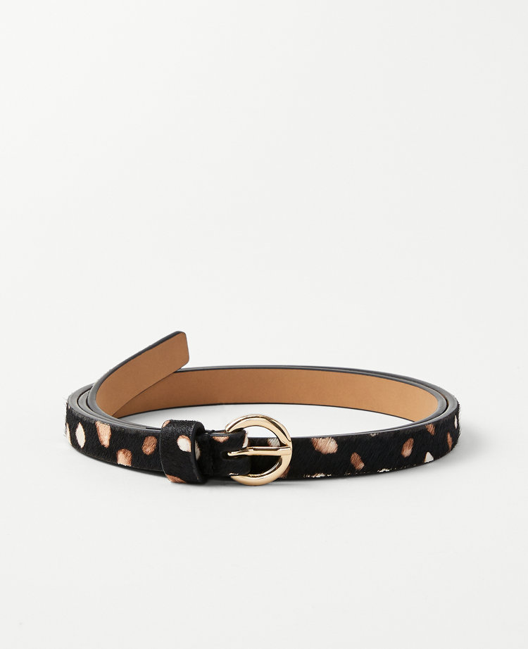 Skinny Animal Print Haircalf Belt