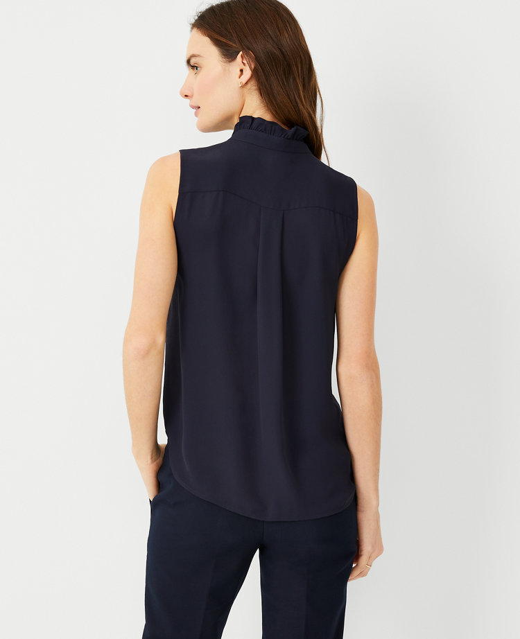 Ruffle Pintucked Popover Shell