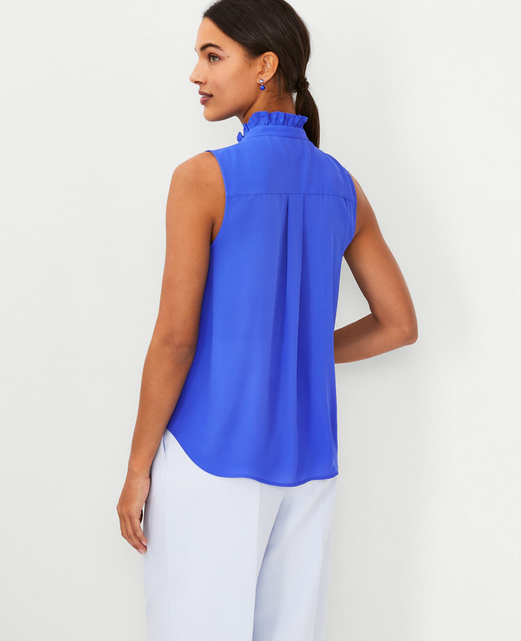Ruffle Pintucked Popover Shell