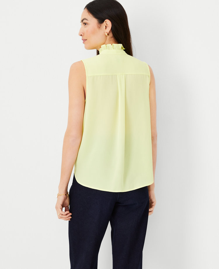 Ruffle Pintucked Popover Shell