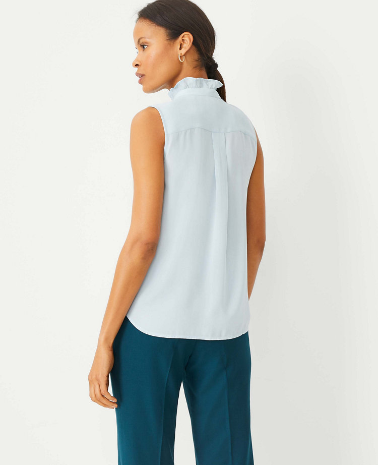 Ruffle Pintucked Popover Shell