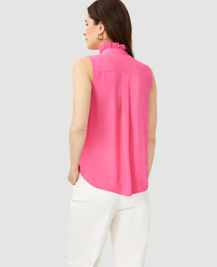 Ruffle Pintucked Popover Shell