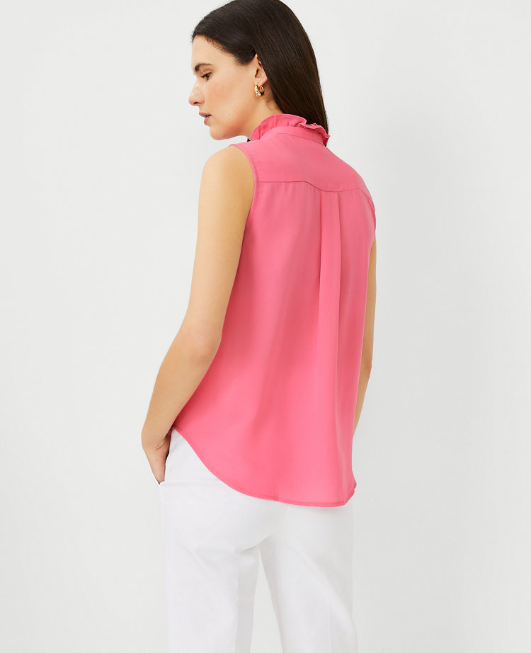 Ruffle Pintucked Popover Shell