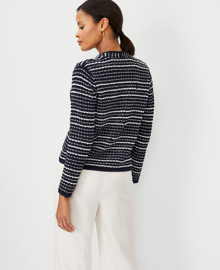 Textured Stitch Sweater Jacket