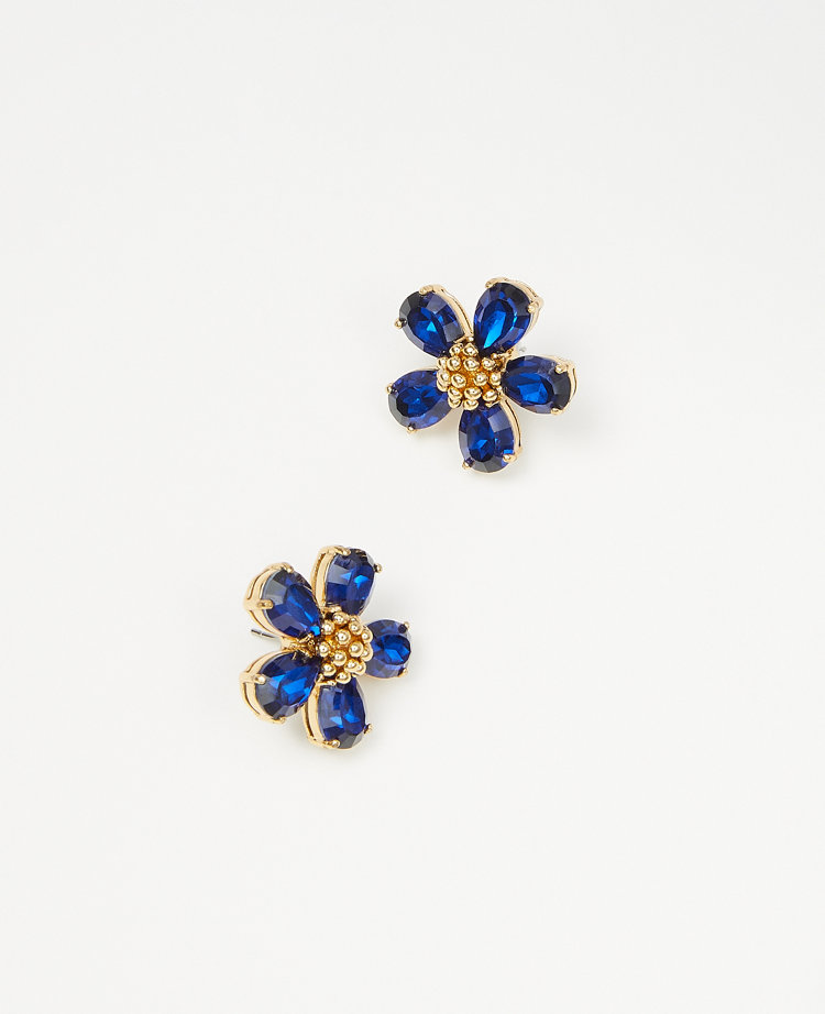 Crystal Flower Stud Earrings