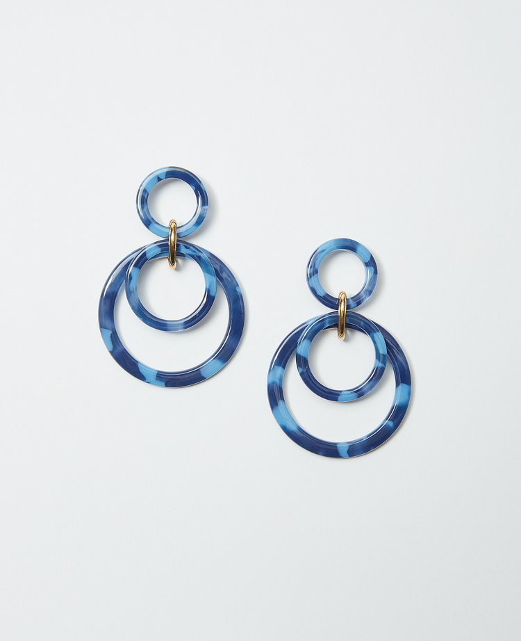 Tortoiseshell Print Circle Statement Earrings