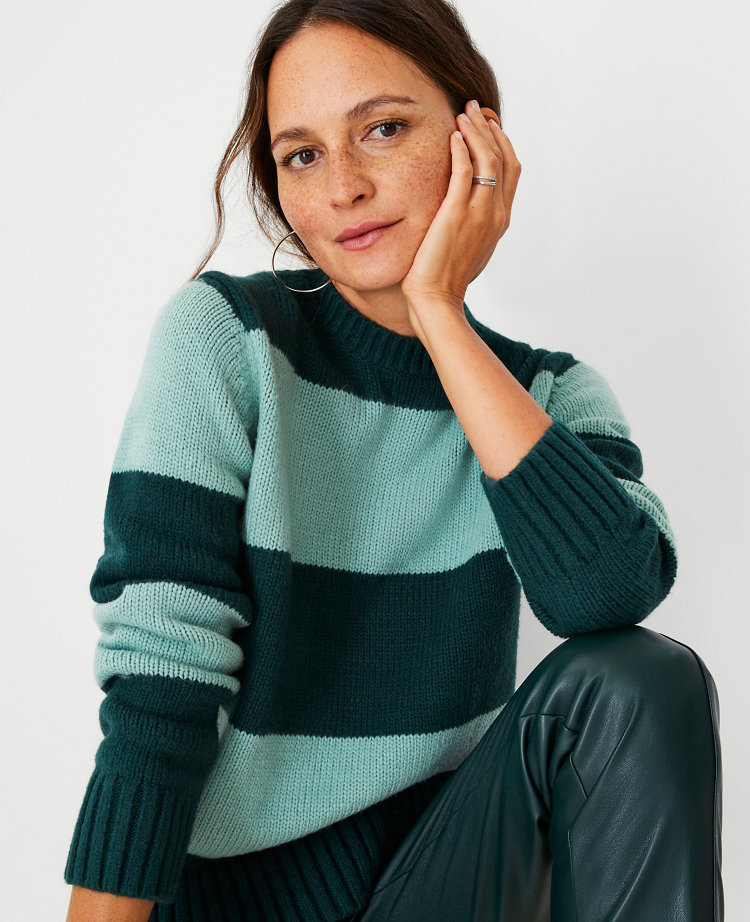 Petite Colorblock Stripe Sweater