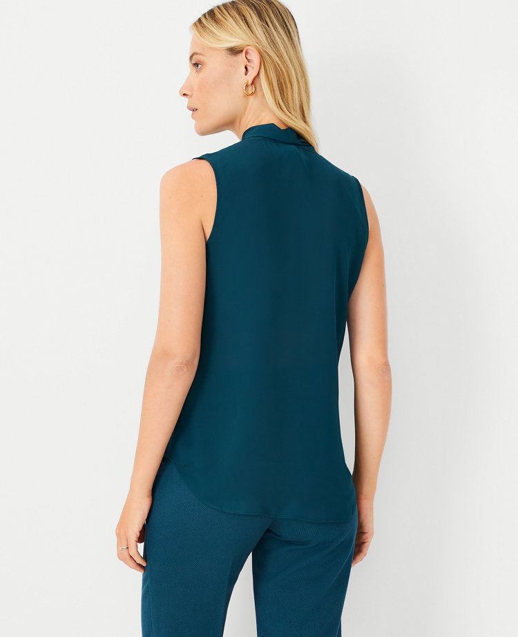 Petite Overlapped V-Neck Shell