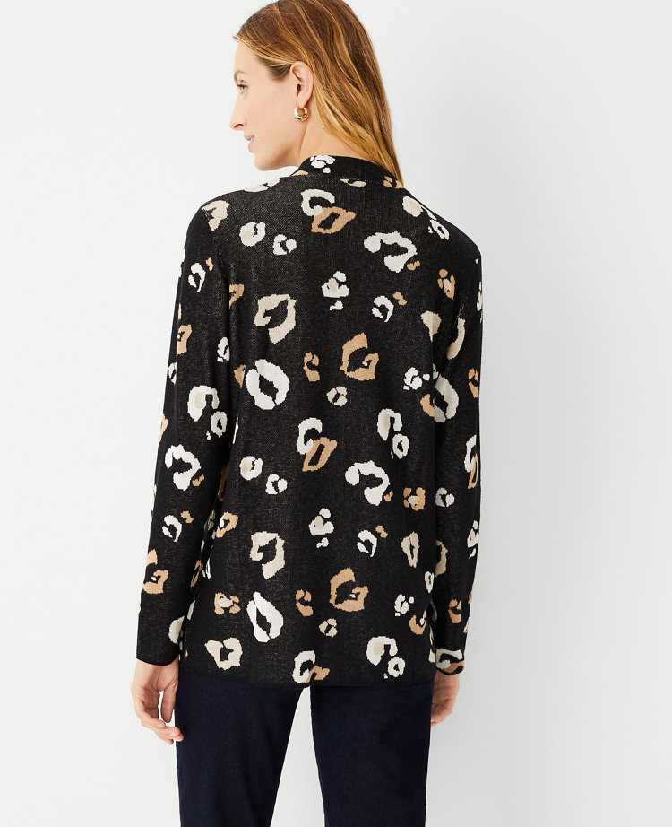 Animal Print Open Cardigan