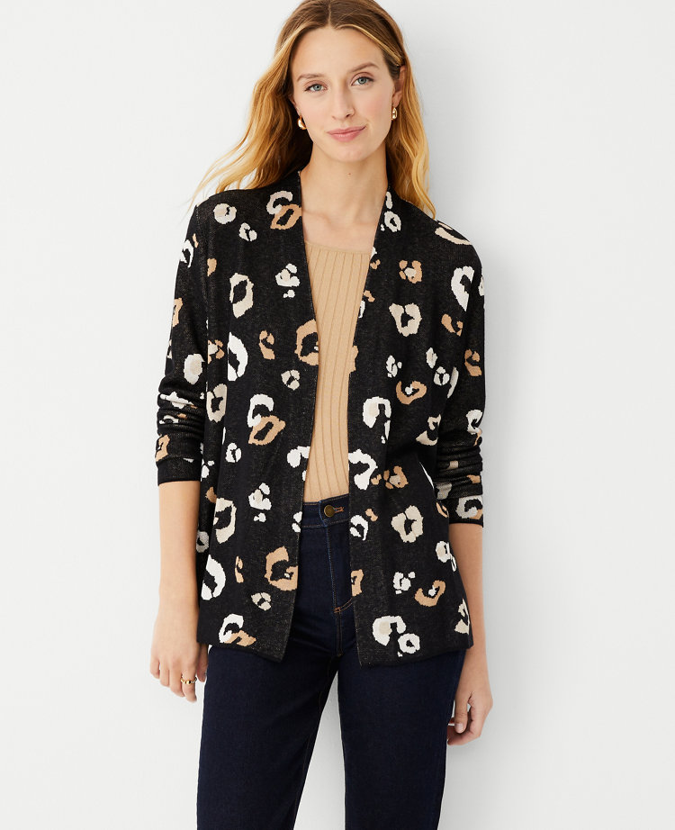 Animal Print Open Cardigan