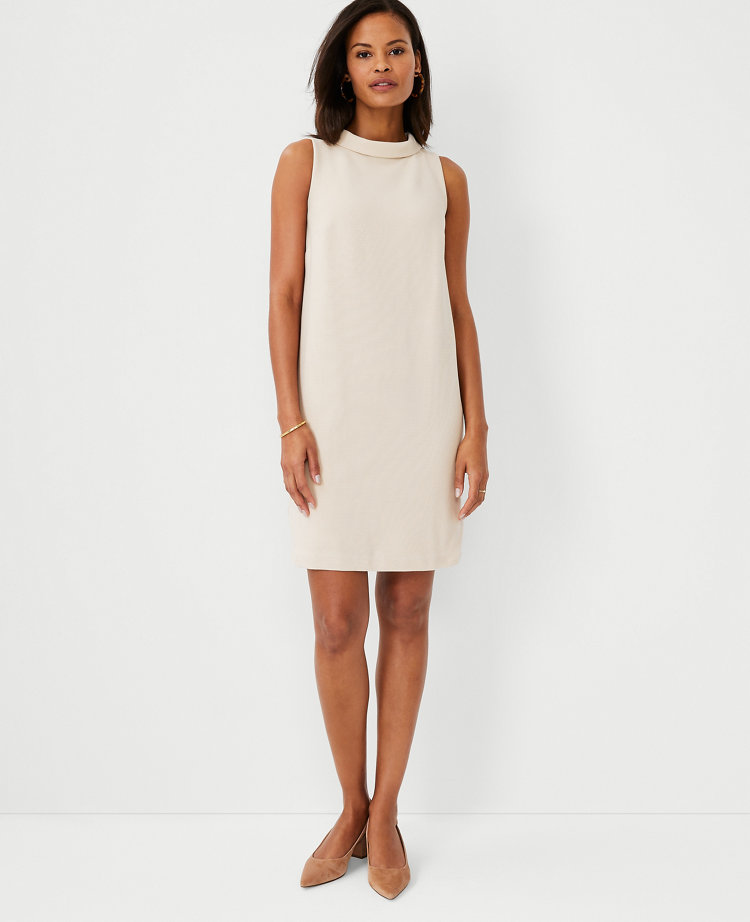 Mock Neck Sheath Dress