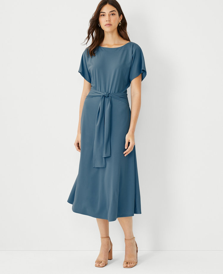 Smocked Back Flare Dress