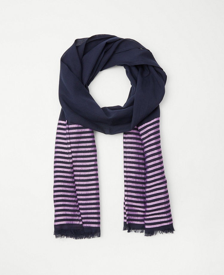 Satin Striped Scarf
