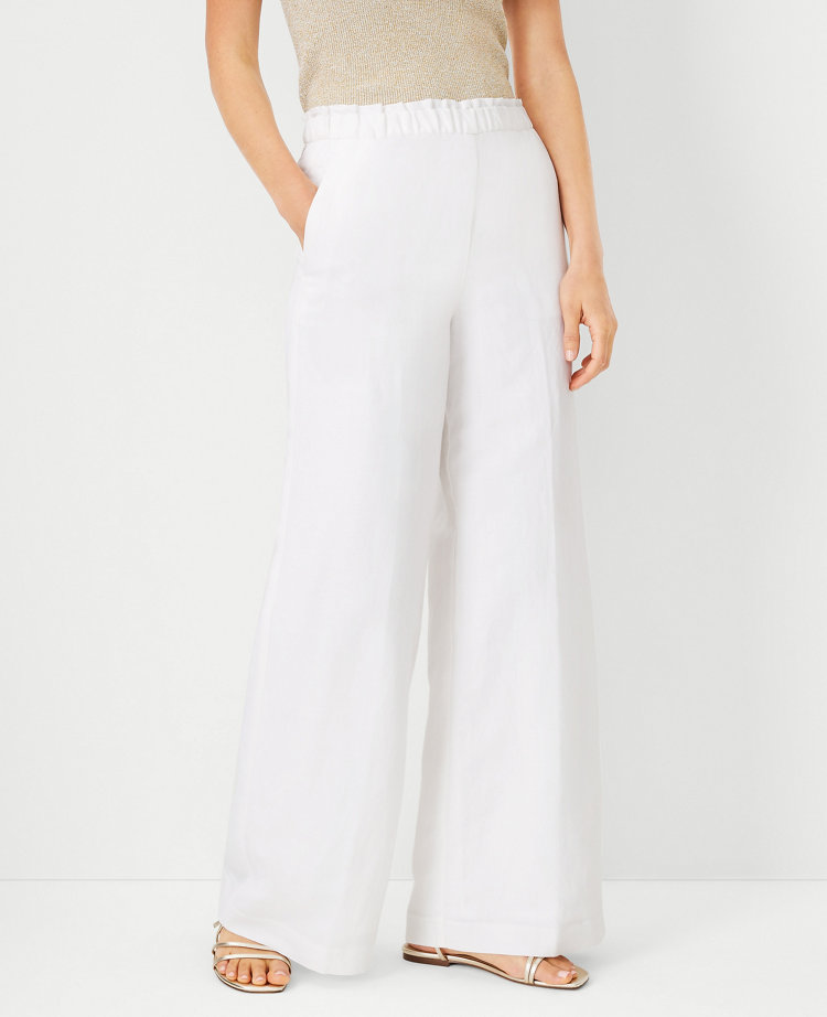 The Pull On Palazzo Pant in Linen Blend