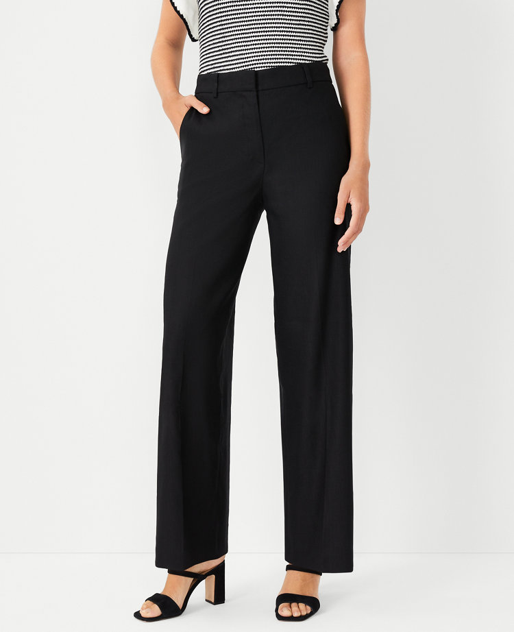 The Full Length Wide Leg Pant in Linen Blend