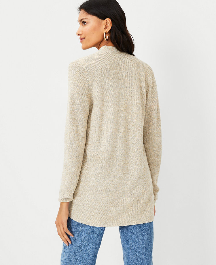 Petite Shimmer Open Cardigan