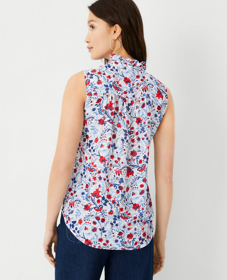 Floral Ruffle Shell