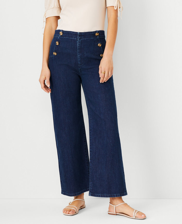 Petite Sculpting Pocket High Rise Sailor Crop Jeans