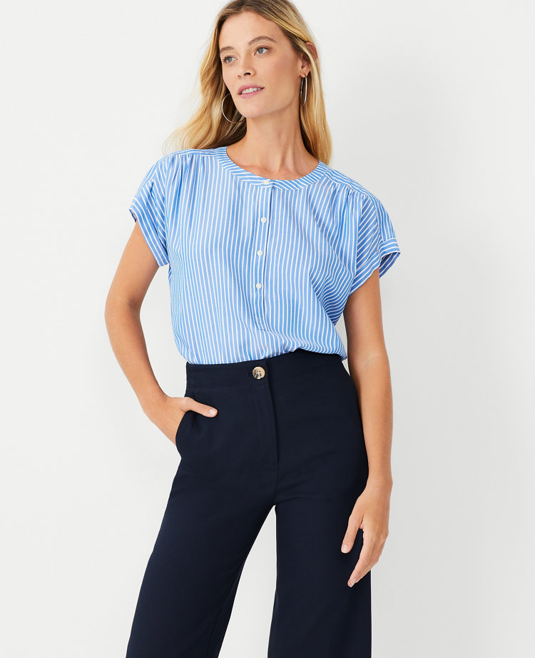 Striped Drop Shoulder Popover