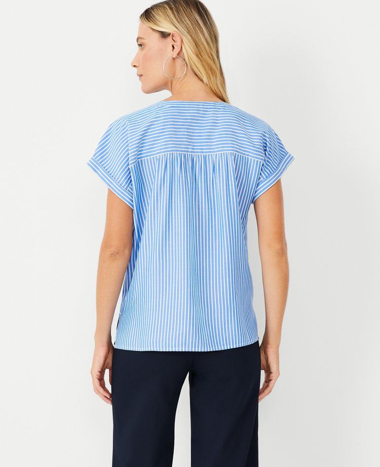 Striped Drop Shoulder Popover