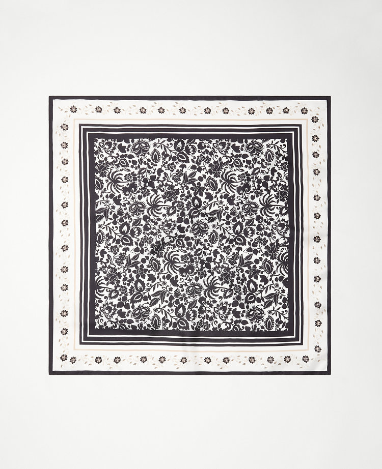 Floral Silk Little Scarf