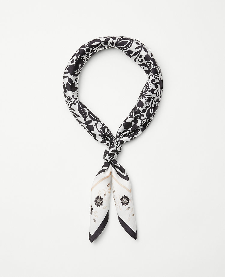 Floral Silk Little Scarf