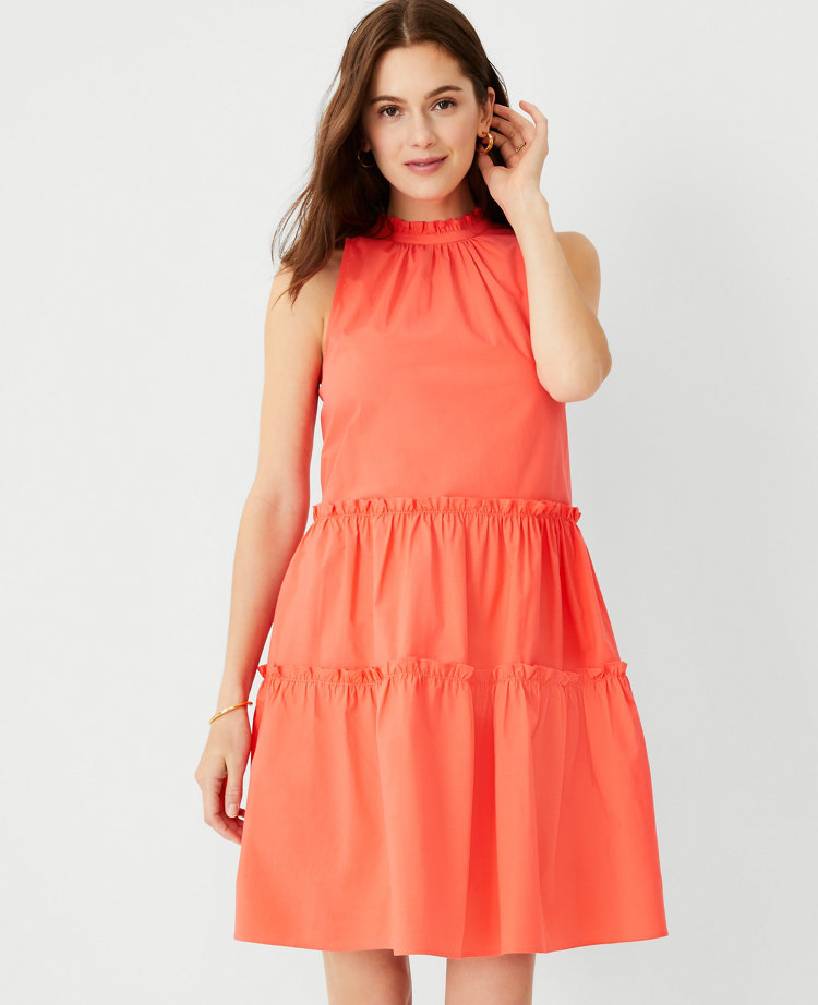 Petite Ruffle Tiered Shift Dress