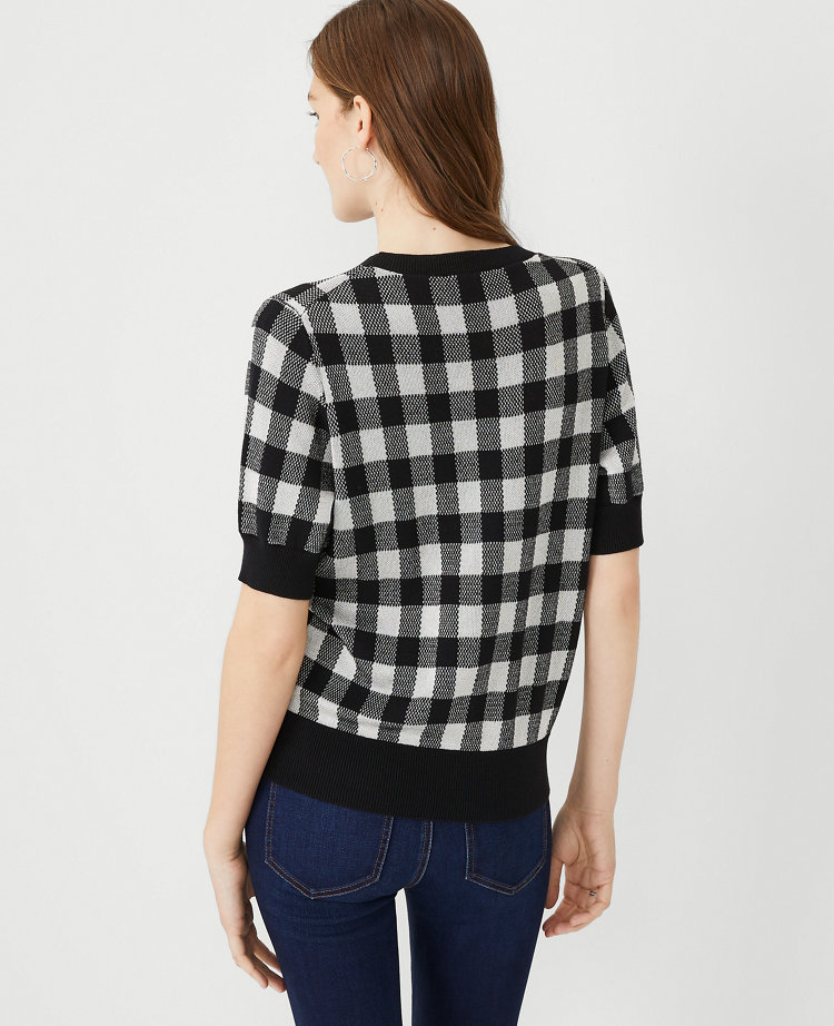 Checked Sweater Tee