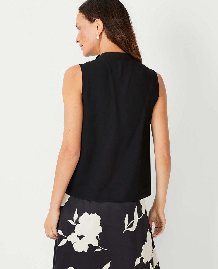 Draped Shoulder Button Shell