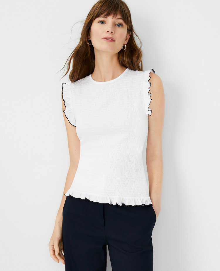 Petite Smocked Shell