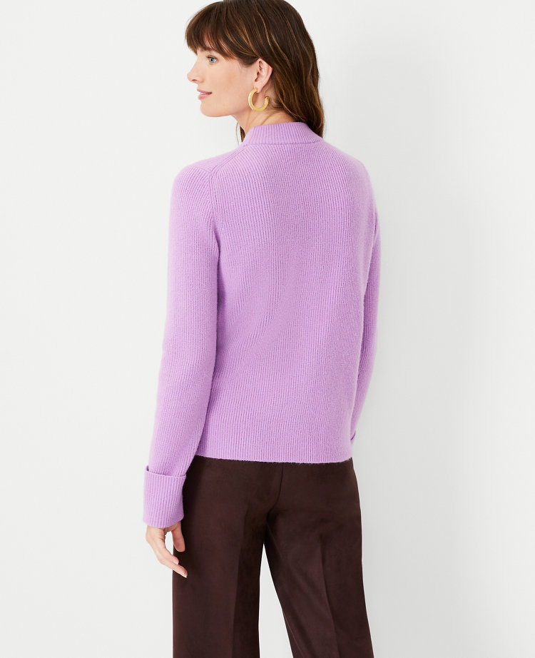Cuffed Mock Neck Sweater