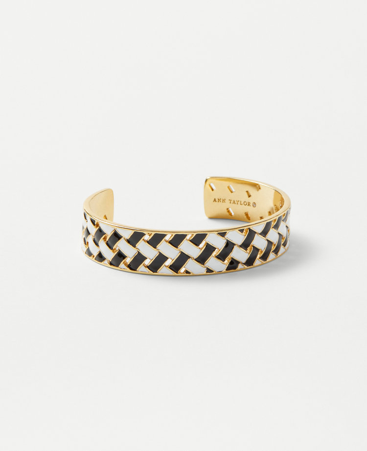Lattice Enamel Cuff Bracelet