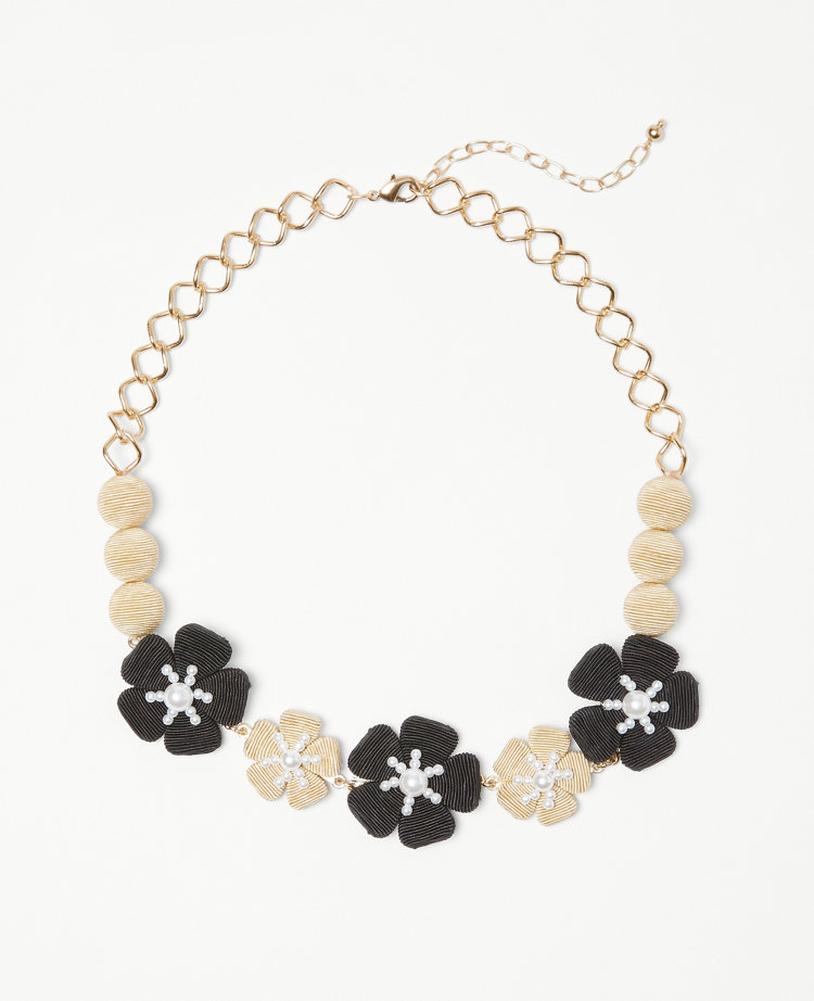 Thread Wrapped Bead Statement Necklace