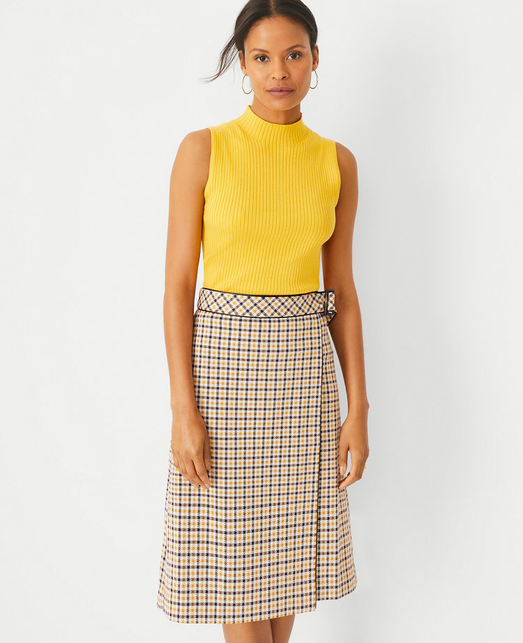 Petite Ribbed Mock Neck Sweater Shell