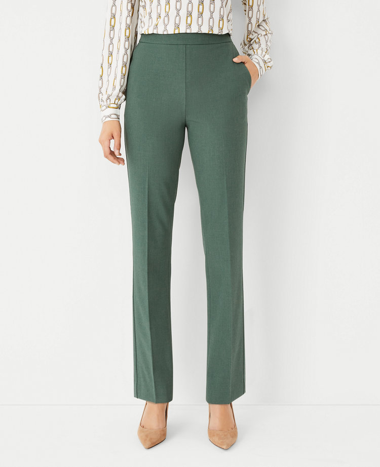 The Petite Side Zip Sophia Straight Pant in Bi-Stretch - Curvy Fit