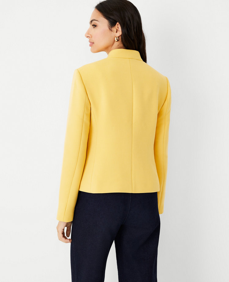 Petite Mock Neck Patch Pocket Jacket