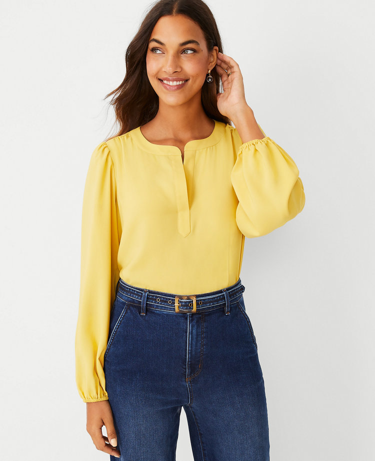 Petite Split Neck Popover